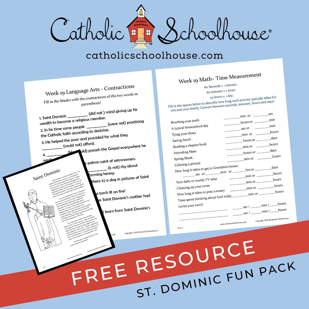 Tour 2: St. Dominic Fun Pack - Catholic Schoolhouse